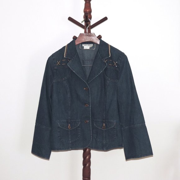 Nancy Bolen | Jackets & Coats | Nancy Bolen City Girl Hippie Boho Denim ...